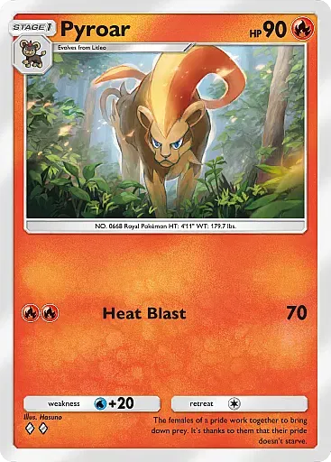 Pyroar Uncommon · Fantastical Parade (B2) #21 · Pokémon TCG Pocket ...