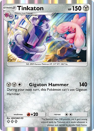 Tinkaton Rare · Paldean Wonders (B2a) #74 · Pokémon TCG Pocket ...